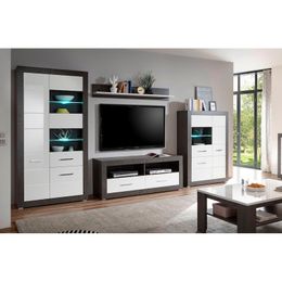 Home Affaire Wohnwand &raquo;Etero&laquo; Set, 4 Stk. tlg. grau B/H/T: 370cmcm