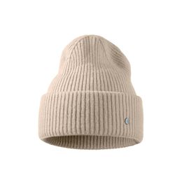 Pearlwood Damen Pearlwood Strickm&uuml;tze &raquo;IVA&laquo; Feinripp, breiter Umschlag, Temperaturregulierend, Wollanteil beige Einheitsgr&ouml;&szlig;e