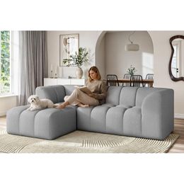 OTTO home Ecksofa &raquo;TUURE L-Form, Verl&auml;ssliche Qualit&auml;t, moderne Steppung, Breite 255cm&laquo; Bubble Optik, moderne Steppung, hoher Sitzkomfort, 