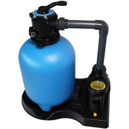 KWAD Sandfilteranlage &raquo;Top Mount 400&laquo; Pumpenleistung ca. 6,6 m&sup3;/h blau Kunststoff, Materialmix B/H/L: 50cm x 92cm x 74cm