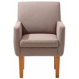 OTTO home Sessel &raquo;Fehmarn&laquo; komfortable Sitzh&ouml;he von 54 cm, in 3 verschiedenen Bezugsqualit&auml;ten beige Strukturstoff (Zusammensetzung: 100% Polyester) 