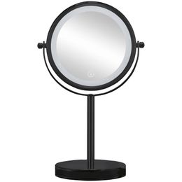 Kleine Wolke Kosmetikspiegel &raquo;Bright Mirror&laquo; schwarz Glas, Metall B/H/T: 17,5cm x 29,5cm x 12cm