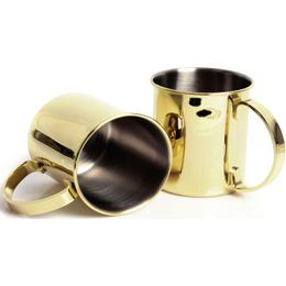 ECHTWERK Gl&auml;ser-Set Outdoor Becher, Camping Tassen, Geschenkset, bruchsicher, 1000 ml gold Edelstahl &Oslash; 11,4cm x 11,3cm, 1.000ml, 2 Stk.