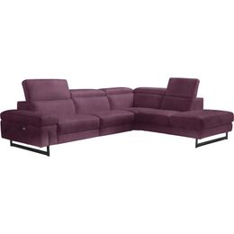 Egoitaliano Ecksofa &raquo;Candice, elegant, edel und bequem, erstklassiger Sitzkomfort, L-Form&laquo; inkl. 2 elektrischer Relaxfunktionen, Bedienung &uuml;ber Taste an Armlehne 