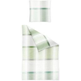 Bierbaum Bettw&auml;sche &raquo;2345BW4121&laquo; 2 Stk. Bettw&auml;sche, 100 % Baumwolle, pflegeleicht gr&uuml;n Renforc&eacute;, Obermaterial: 100% Baumwolle B/L: 155cm x 220cm, 1 