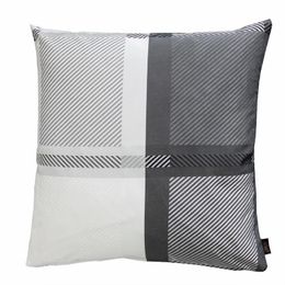 Apelt Dekokissen &raquo;Nalon&laquo; Kissenh&uuml;lle ohne F&uuml;llung, 1 St&uuml;ck grau Polyester B/L: 49cm x 49cm, 1 Stk.