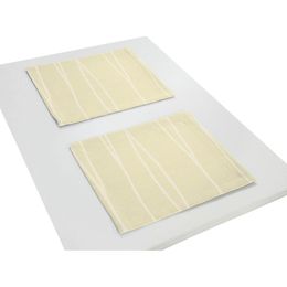 WIRTH Platzset &raquo;LANGWASSER&laquo; beige Obermaterial: 60% Polyester, 40% Polyacryl B/L: 40cm x 35cm, 2 Stk., Polyacryl Polyester, eckig