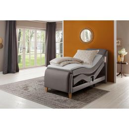 Home Affaire Boxspringbett &raquo;Messina2&laquo; Liegekomfort elektrisch Verstellbar grau Holzwerkstoff, Kunstleder, Massivholz Kunstleder Holzwerkstoff 