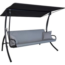 Angerer Hollywoodschaukel &raquo;Elegance Zip granit&laquo; wetterfest grau Obermaterial: 100% Polyacryl Einheitsgr&ouml;&szlig;e
