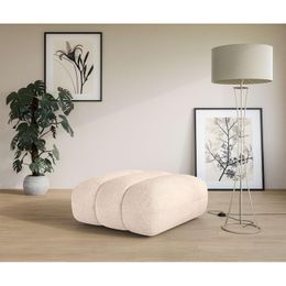 LeGer Home by Lena Gercke Polsterhocker &raquo;Priya Sitzhocker, moderne Steppung, auch in Boucl&eacute;&laquo; gem&uuml;tlich und modern, Ma&szlig;e B/T/H: 90/106/46 cm beige 100%