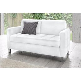 Sit & More sit&more 2-Sitzer &raquo;Pablo&laquo; wei&szlig; Luxus-Microfaser ALTARA NUBUCK (100% Polyester) / Struktur (100% Polypropylen);Luxus-Microfaser ALTARA NUBUCK (100% 