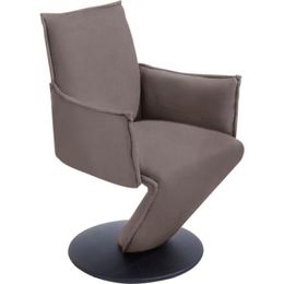 K+w Komfort & Wohnen K+W Komfort & Wohnen Esszimmerstuhl &raquo;Drive, Drehstuhl&laquo; () Sessel mit federnder Sitzschale, Drehteller in Metall schwarz Struktur braun Cloud: 