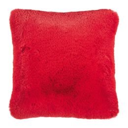 Pad Dekokissen &raquo;Evita&laquo; Kunstfell rot Polyester B/L: 45cm x 45cm, 1 Stk.