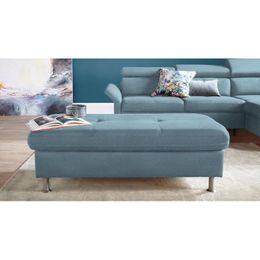 exxpo - sofa fashion Hocker &raquo;Maretto Bankhocker mit tollem Sitzkomfort&laquo; praktisches Staufach unter der Sitzfl&auml;che blau Luxus-Microfaser (100% 