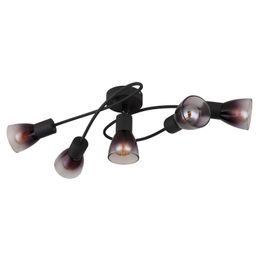 Globo LIGHTING Deckenleuchte &raquo;SATELLA&laquo; E14 1 Stk. Deckenlampe, Glas, Wohnzimmer, Schlafzimmer schwarz 1 Stk.