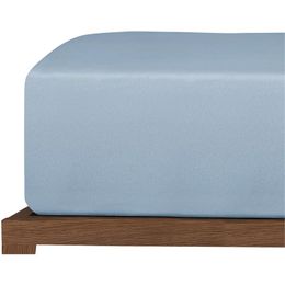 uncover by Schiesser Spannbettlaken &raquo;New Jersey aus 100% Baumwolle&laquo; Made in Green blau Jersey, Obermaterial: 100% Baumwolle B/L: 100cm x 200cm, 1 Stk.