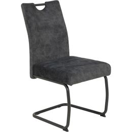 Hela Freischwinger &raquo;LAURINA&laquo; (Set) 2 Stk.Komfortsitz mit Federkorb schwarz 100% Polyester B/H/T: 50cm x 97cm x 63cm, 2 Stk.