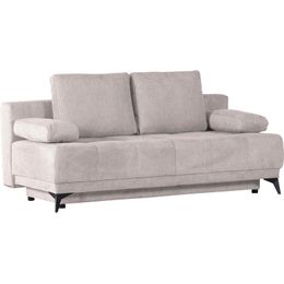GUTMANN FACTORY Schlafsofa beige 100% Polyester B/H/T: 195cm x 77cm x 100cm, Flachgewebe