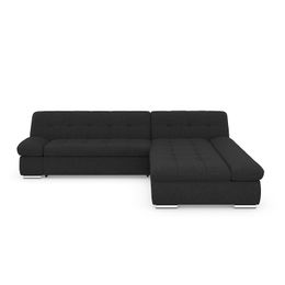 DOMO collection Ecksofa &raquo;MONA 297x173 cm, modern und komfortabel&laquo; whlw. mit Bettfunktion, L-Form grau Struktur fein 100% Polyester;Chenilleoptik 100% 