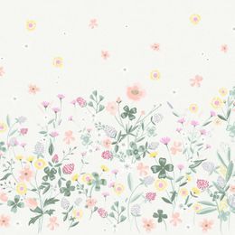 Laura Ashley Fototapete &raquo;Clodagh&laquo; floral gebl&uuml;mt texturiert 300x280cm bunt Vlies B/L: 3m x 2,8m, Rollen: 1