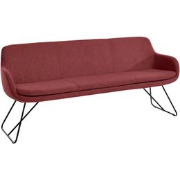 Musterring Essbank &raquo;Tavia&laquo; Schlittengestell in drei Ausf&uuml;hrungen, Breite 180, 200 oder 220 cm rot 100% PES B/H/T: 180cm x 87cm x 66cm, Flachgewebe