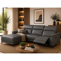 OTTO home Ecksofa &raquo;LUND, Naturleder, L-Form, 261cm, man./elektr. Relaxfunktion (USB-A)&laquo; mit USB A-Anschluss bei elektrischer Variante und 