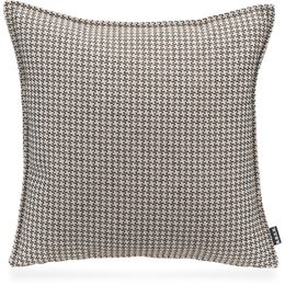 HOCK Dekokissen &raquo;Bobo&laquo; mit Jaquard-Struktur, Kissenh&uuml;lle mit F&uuml;llung, 1 St&uuml;ck schwarz Baumwolle, Polyester B/L: 45cm x 45cm, 1 Stk.