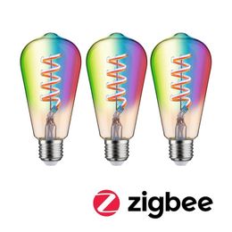 Paulmann LED-Leuchtmittel &raquo;Smart Filament 3er-Pack ST64 470lm 2200K-6500K gold 230V&laquo; 1 Stk. Tageslichtwei&szlig; gold Einheitsgr&ouml;&szlig;e