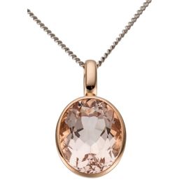 Firetti Damen Kettenanh&auml;nger &raquo;Schmuck Geschenk Gold 585 Halsschmuck Anh&auml;nger f&uuml;r Halskette&laquo; mit Morganit rosa Rotgold 585, 1,85 g