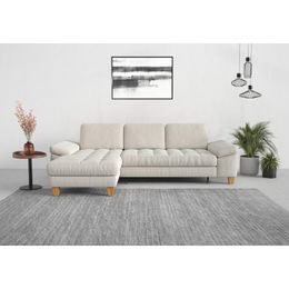 Sit & More sit&more Ecksofa &raquo;Westham L-Form&laquo; mit Recamiere, mit oder ohne Schlaffunktion, Bettkasten, F&uuml;&szlig;e Eiche beige 90% Polyester 10% Polyamid B/H/T: 275cm x 