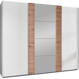 wimex Schwebet&uuml;renschrank &raquo;Bern Schiebet&uuml;renschrank&laquo; Schrank mit zus&auml;tzlicher Innenausstattung, Garderobe wei&szlig; Holzwerkstoff B/H/T: 313cm x 236cm x 64cm, 