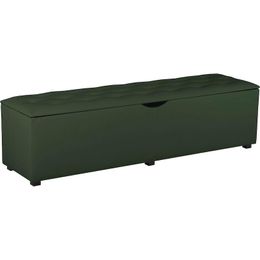 Home Affaire Hockerbank &raquo;Knobbed&laquo; Hockerbank mit Stauraum, Breite 120 cm und 160 cm gr&uuml;n Struktur fein (100% Polyester) f&uuml;r Bett Classico, Piazza, 