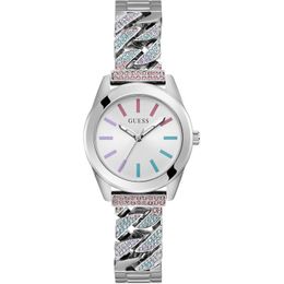 Guess Damen Quarzuhr &raquo;SERENA&laquo; Armbanduhr, Damenuhr silber Einheitsgr&ouml;&szlig;e