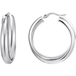 Thomas Sabo Damen Thomas Sabo Paar Creolen &raquo;Schmuck Silber 925 Ohrringe verschlungenes Design&laquo; silber Silber 925 (recycelt)