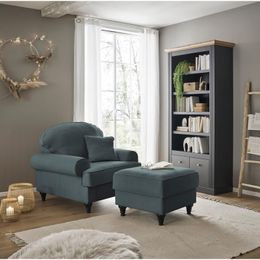 OTTO home Sessel &raquo;Westminster, Set in hochwertigem Microfaserbezug, 5 Farben verf&uuml;gbar&laquo; Set, 1Sessel, 1 Hocker, 2 Stk. tlg. Enth&auml;lt Sessel & Hocker, 