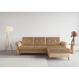Sit & More sit&more Ecksofa &raquo;G&ouml;teborg&laquo; Sitztiefenverstellung und Federkern, wahlweise mit Bettfunktion braun B/H/T: 268cm x 90cm x 176cm, Luxus-Microfaser ALTARA