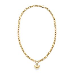 s.Oliver Damen s.Oliver Kette mit Anh&auml;nger &raquo;Chunky Heart, Herz&laquo; gold Edelstahl, L: 55 B: 6,7mm