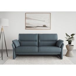 DOMO collection 2,5-Sitzer &raquo;Pina, schmale Armlehnen, mit Federkern, kompakt & elegant&laquo; Hoher Sitzkomfort, Luxus-Microfaser Lederoptik, petrol, Breite 