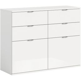 Home Affaire Kommode &raquo;Trondheim Schuhkommode, Breite 12 cm,&laquo; 1 Stk. tlg. hochglanz, f&uuml;r ca. 8 Paar Schuhe, 4 Schubk&auml;sten, Schuhkommode, Flur 