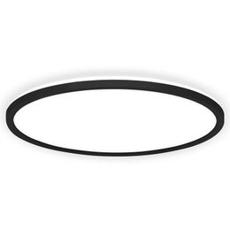 B.K.LICHT LED Panel &raquo;SHALLOW&laquo; LED-Board 1 Stk. Neutralwei&szlig; 42x3 cm, Badlampe, Badezimmer, K&uuml;che, Wohnzimmer schwarz 1, &Oslash; 42cm H: 3cm, 1 Stk.