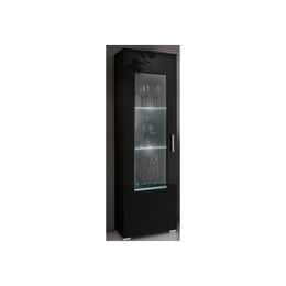 Vitrine &raquo;Flame&laquo; H&ouml;he 161 cm schwarz B/H/T: 45cm x 161cm x 32cm, T&uuml;ren: 1 Stk.