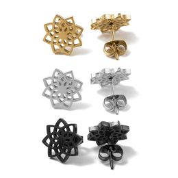 Firetti Damen Ohrstecker-Set &raquo;Multipack Schmuck Geschenk Edelstahl Ohrschmuck Ohrringe Blumen&laquo; Made in Germany gold 11mm, Edelstahl