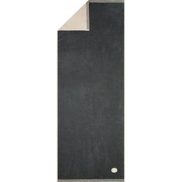 Egeria Saunatuch &raquo;BEN&laquo; 75x200 cm Doubleface grau Frottier, Obermaterial: 100% Baumwolle B/L: 75cmx200cm, 1 Stk., Frottier