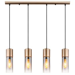 Globo LIGHTING H&auml;ngeleuchte &raquo;ANNIKA&laquo; E27 1 Stk. H&auml;ngeleuchte, Glas, E27 gold 4, &Oslash; 9cm H: 156cm, 1 Stk.