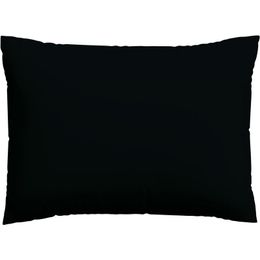 Schlafgut Kissenbezug &raquo;Premium Kissenbezug Knitted Jersey (1 St)&laquo; Ton-in-Ton Rei&szlig;verschluss, Bio-Baumwolle mit Elasthan, Uni, OEKO Tex schwarz Jersey, 
