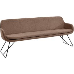Musterring Essbank &raquo;Tavia&laquo; Schlittengestell in drei Ausf&uuml;hrungen, Breite 180, 200 oder 220 cm braun 100% PES B/H/T: 220cm x 87cm x 66cm, Chenille