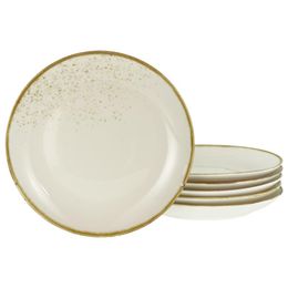 Creatable Speiseteller &raquo;Nature Collection, Teller Set, 6-tlg.&laquo; Naturverbundenes Design, Einzigartige Oberfl&auml;che Steinzeug 27cm
