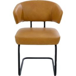 K+w Komfort & Wohnen K+W Komfort & Wohnen Freischwinger &raquo;Mikkado Tube&laquo; () 1 Stk.abgerundeter R&uuml;cken, Rundrohrgestell, Abstandshalter, Sitzkomfort gelb B/H/T: 55cm x 79cm x