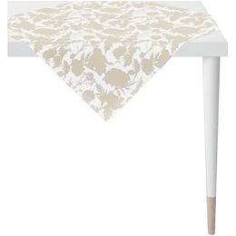 Apelt Tischdecke &raquo;7002&laquo; Sommerbl&uuml;ten all-over beige Obermaterial: 75% Baumwolle, 25% Polyester B/L: 100cm x 100cm, 1 Stk.