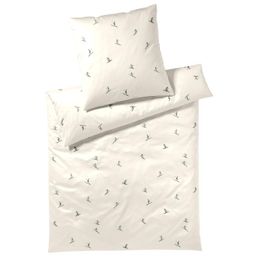 Elegante Bettw&auml;sche &raquo;Mono Ski&laquo; 2 Stk. angenehmes Hautgef&uuml;hl Mako-Satin, Obermaterial: 100% Baumwolle B/L: 135cm x 200cm, 1 Stk., 1 Stk., Mako-Satin, B/L: 80cm 
